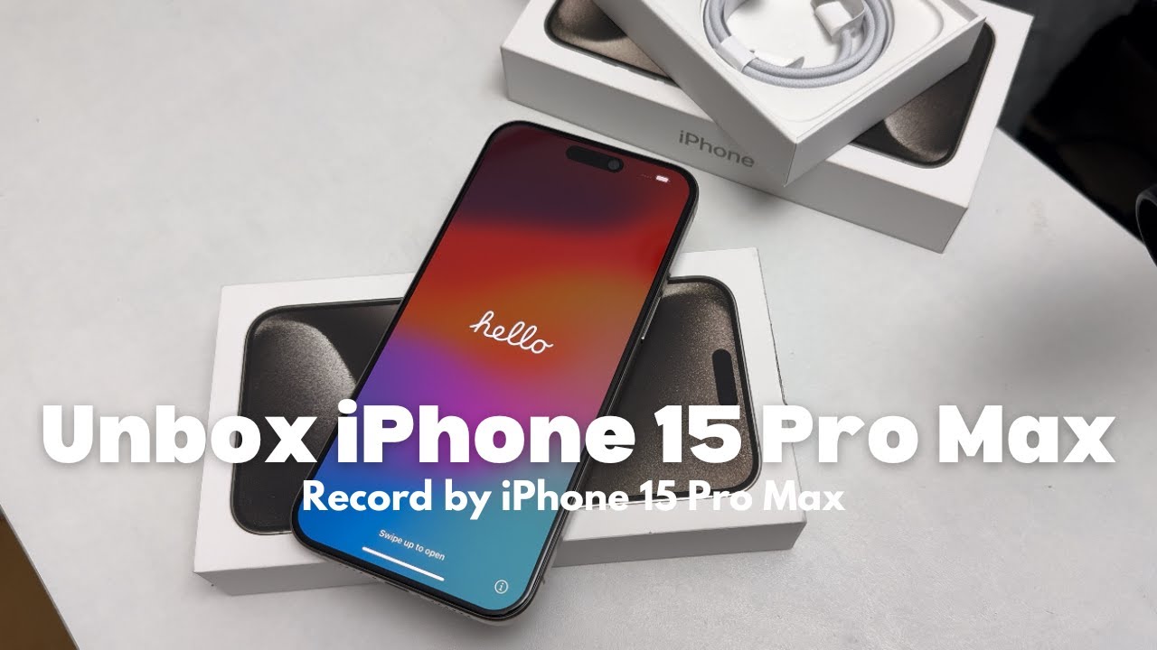 Unbox iPhone 15 Pro Max Natural Titanium - YouTube