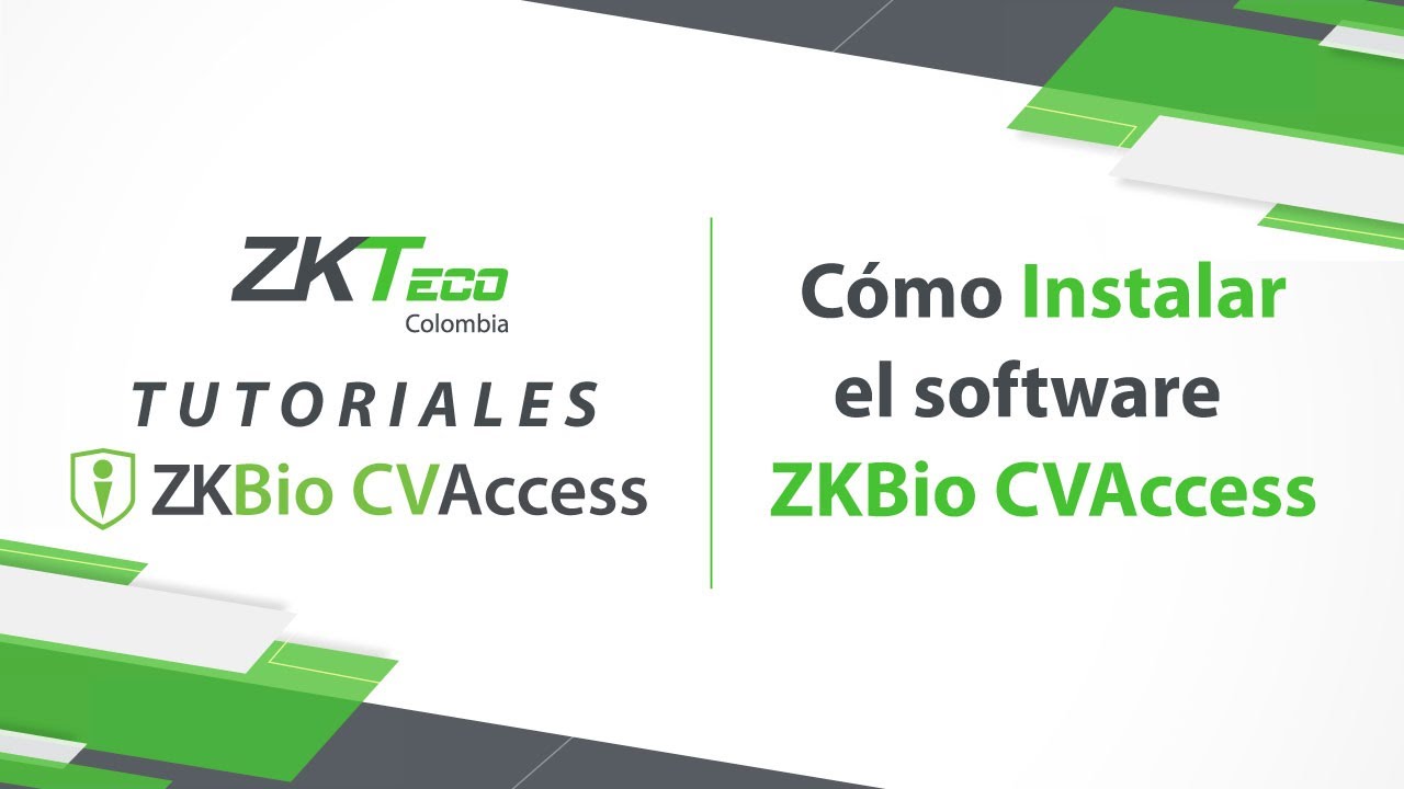 Instalación del software ZKBio CVAccess | ZKTeco Colombia - YouTube