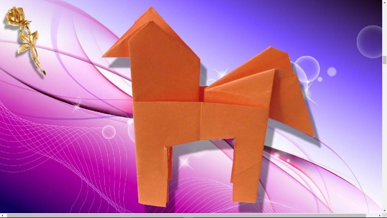 Origami facile : 🐴 Cheval 🐎 - YouTube
