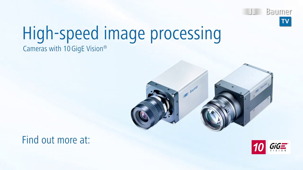 Baumer LX 10 GigE camera - YouTube