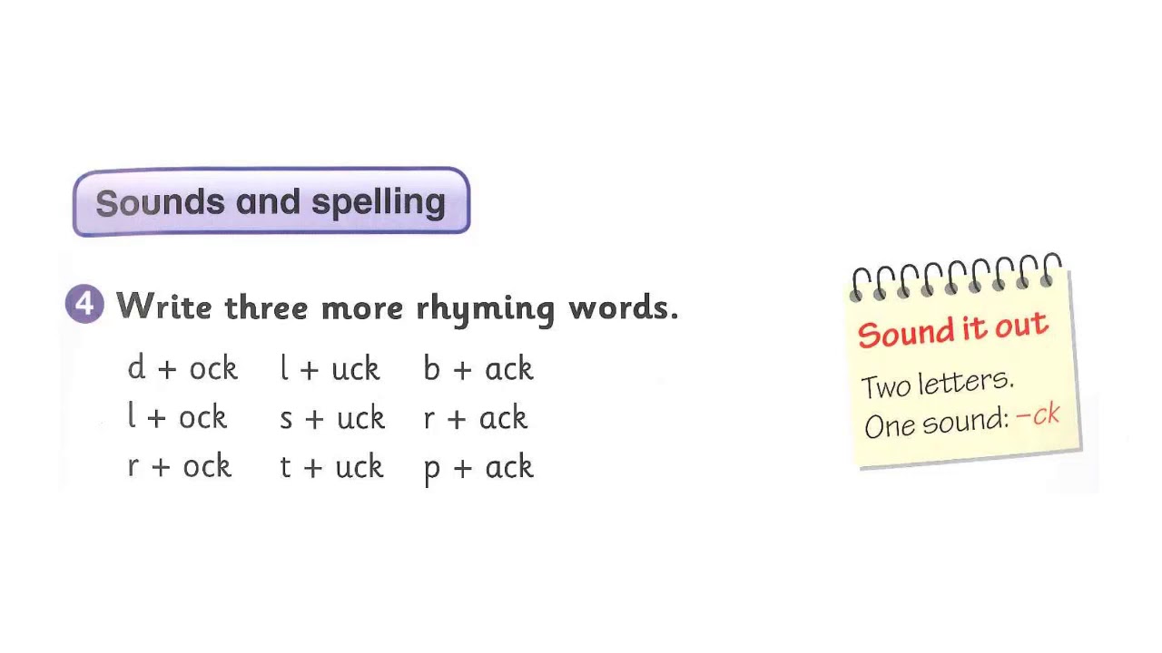 Unit 3 Sound and spelling 4 - YouTube