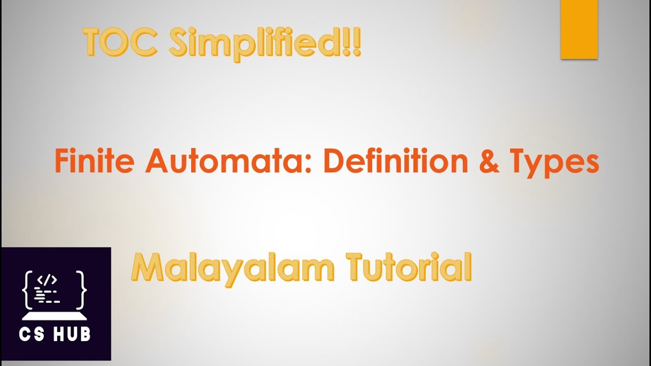 Finite Automaton :Definition and Types |TOC Malayalam - YouTube