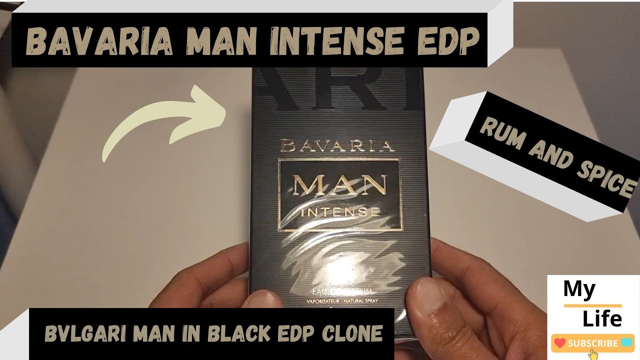 Bavaria Man Intense EDP Clone of Bvlgari Man In Black Unboxing and a ...