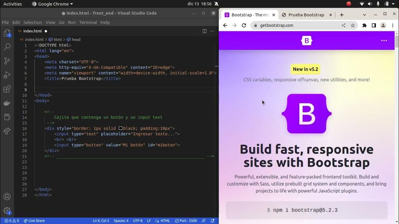 Usando Bootstrap para interfaz gráfica - YouTube