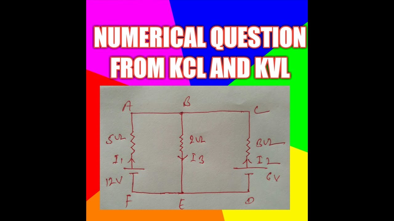 Numerical problem from kcl and kvl - YouTube