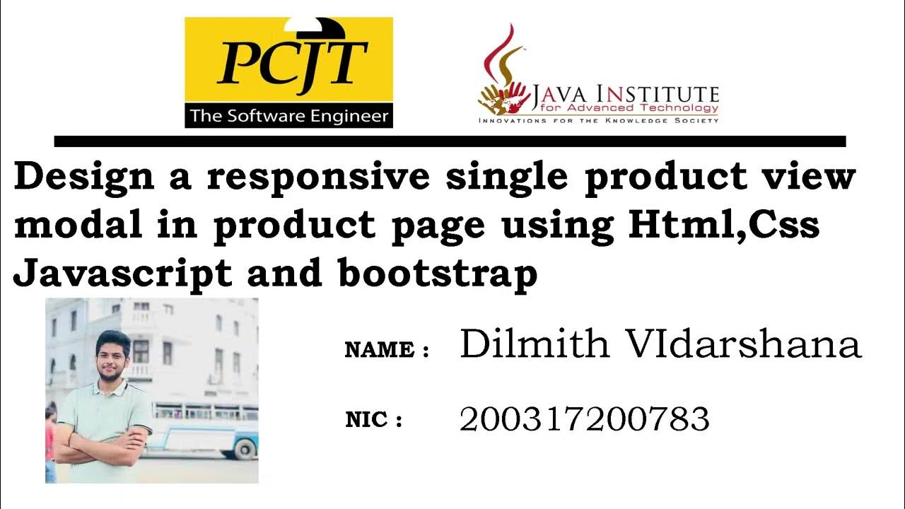 Design a responsive single product view modal in product page using Html,Css,Javascript and ...