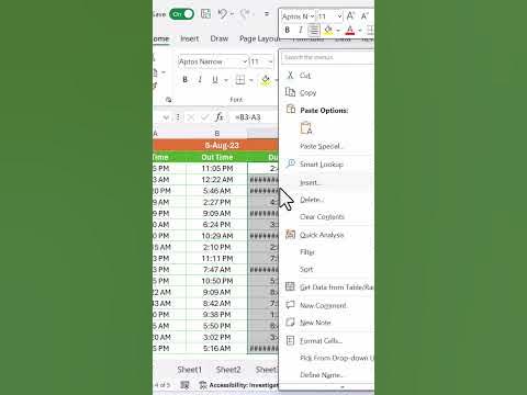 Time-Saving Excel Trick: Calculate Time Duration Like a Pro! #shorts - YouTube