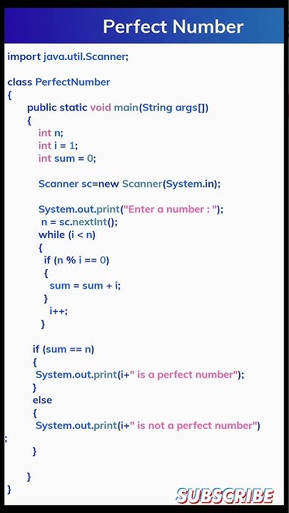 Java program to check that the given number is perfect number or not #shorts_javaprogramming # ...