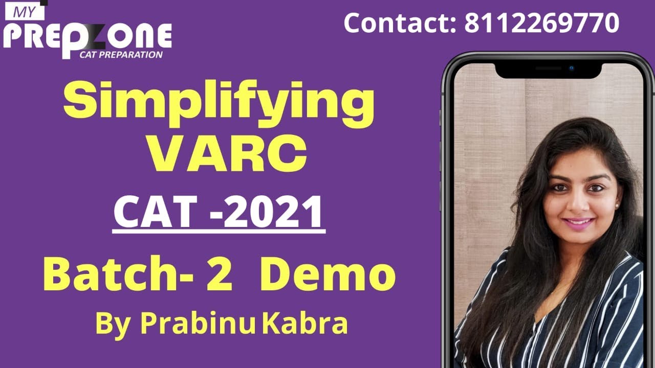 Simplifying VARC for CAT 2021 - Demo of Batch 2 | How to tackle the RCs ...