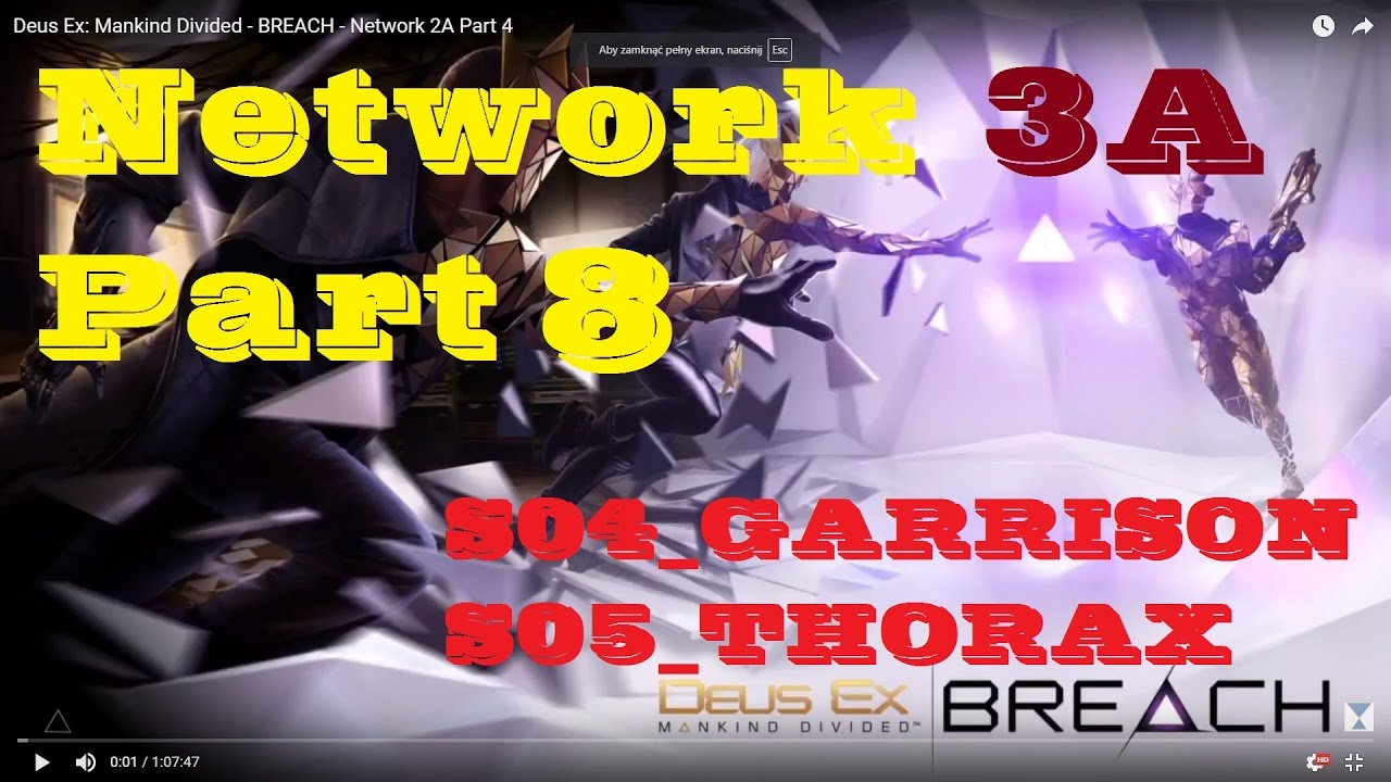 Deus Ex: Mankind Divided - BREACH - Network 3A Part 8 - YouTube