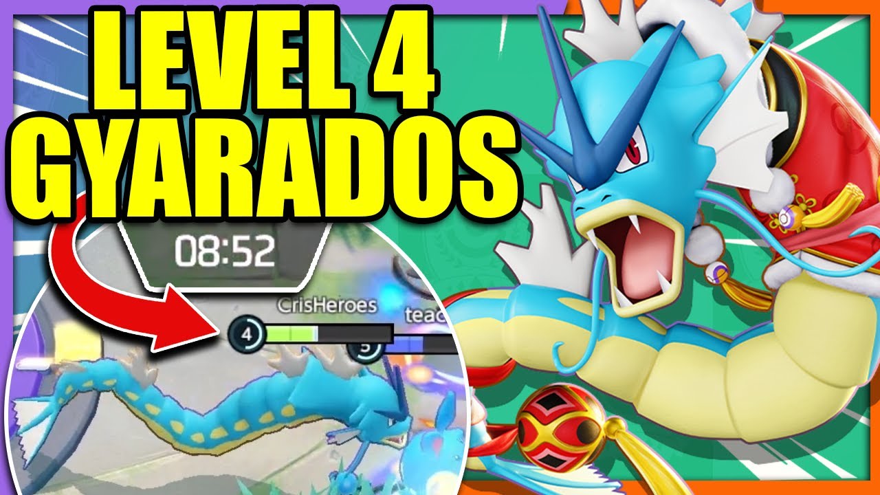 Record GYARADOS EVOLUTION at LEVEL 4 in just 1 Minute and 8 Seconds | Pokemon Unite - YouTube