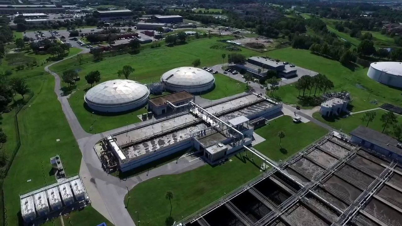 Aerial Plant Footage of the BioMix Compressed Gas Mixing System at the ...