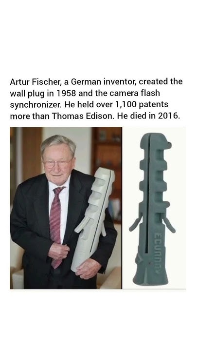 Artur Fischer, a German inventor, created the wall plug in 1958. - YouTube