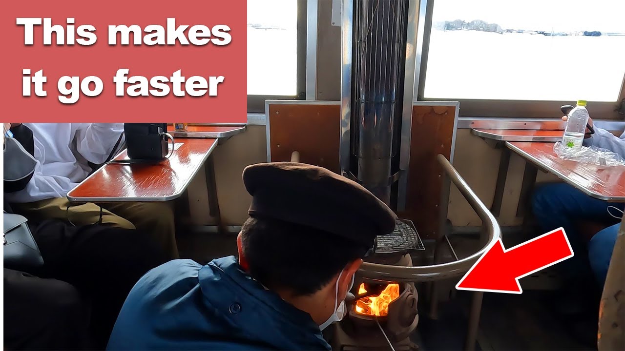 Japan's Stove Train Through the Snow - YouTube