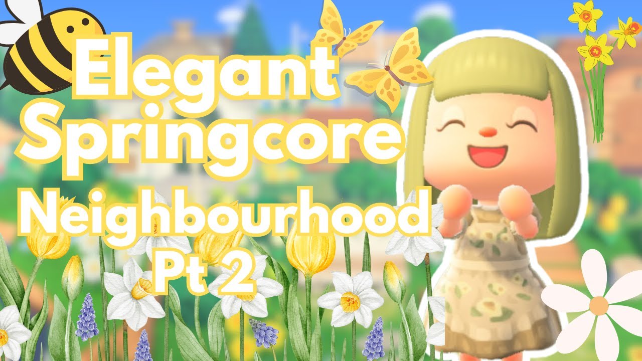 Elegant Springcore Neighbourhood | Elegant Springcore Island | Animal Crossing New Horizons ...