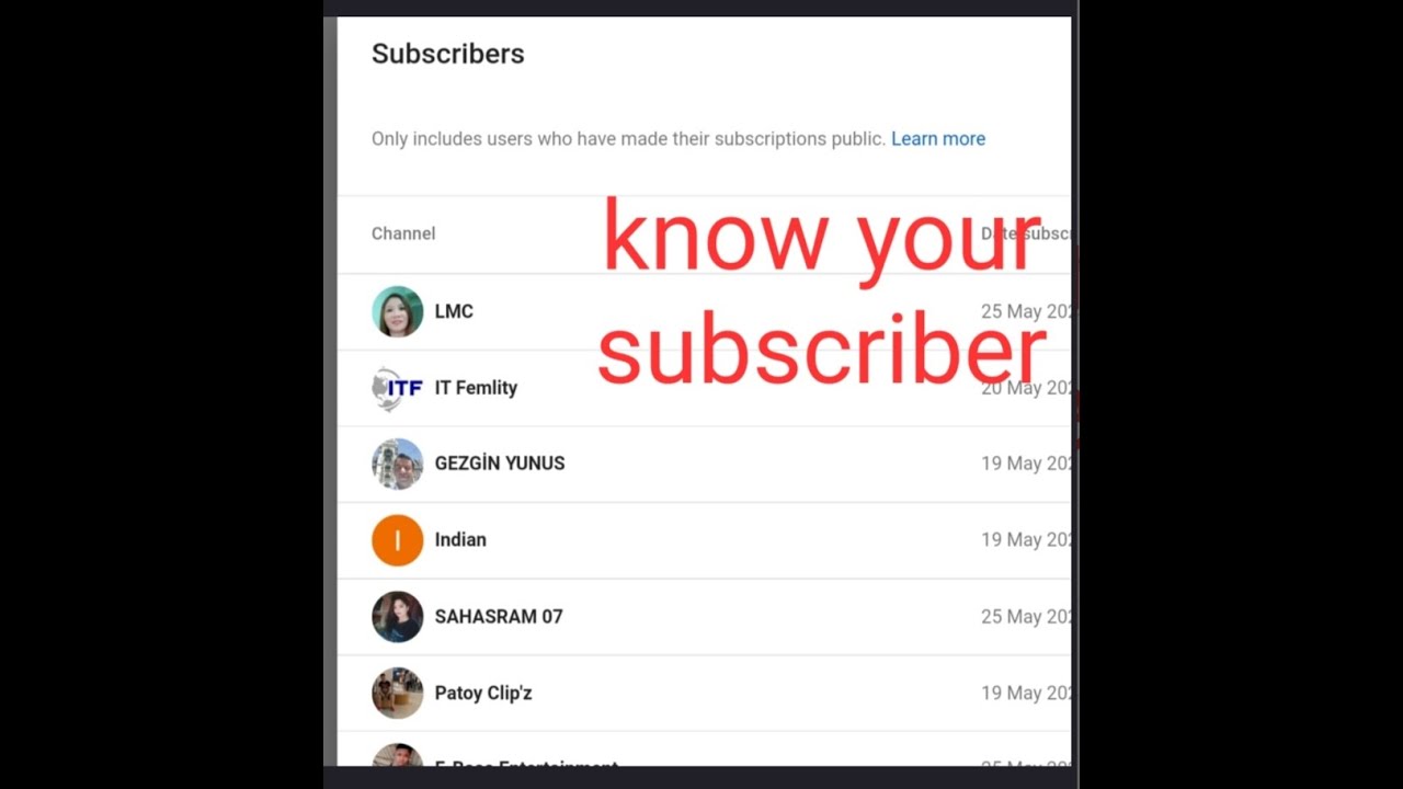 How to see who subscribed my channel, see all subscribers , see in full ...