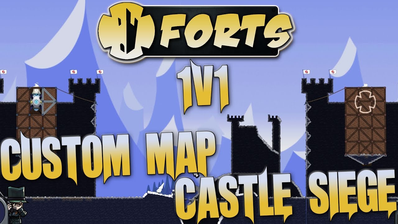 Forts Multiplayer 1v1 Gameplay Community Custom Map Castle Siege - YouTube