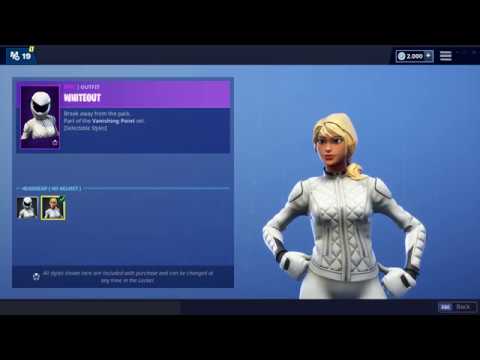 *NEW Style* WHITEOUT skin - Fortnite Item Shop (2019-04-05) - YouTube