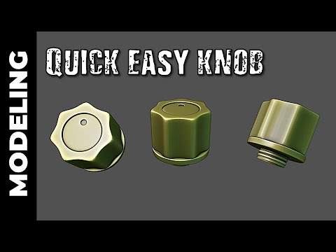 BLENDER: QUICK, EASY KNOB - YouTube