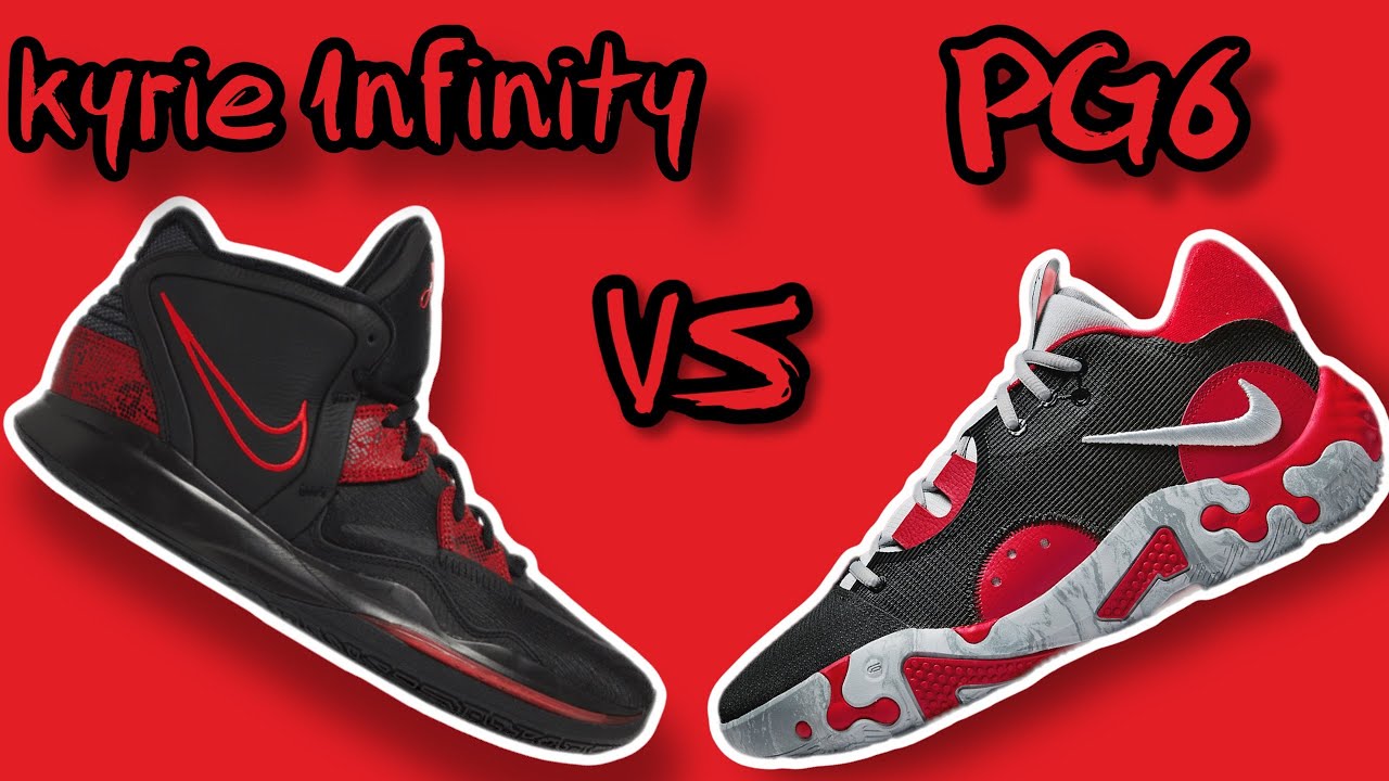 Nike PG 6 vs Nike Kyrie Infinity(React vs Zoom Strobel) - YouTube