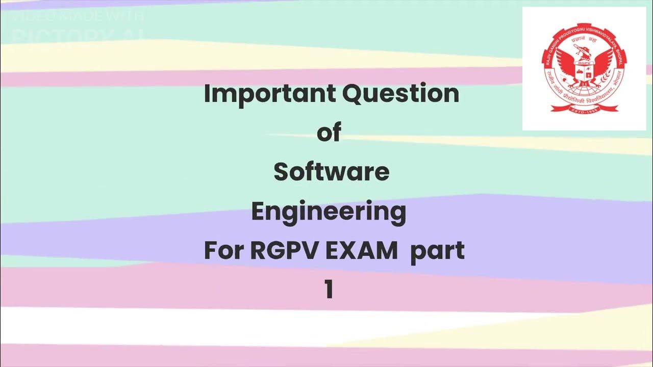 Software Engineering Important Question For RGPV Exam 2023 | # ...