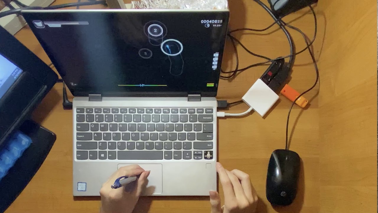 Playing osu! On touchpad Kira Kira days (Why?) - YouTube