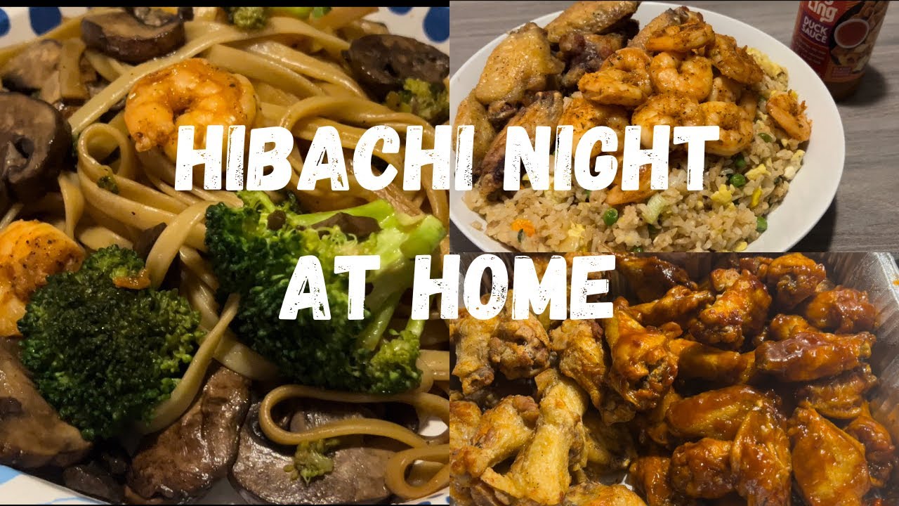 HIBACHI NIGHT at Home 😋🍽 Hibachi Fried Rice 🍚, Shrimp 🍤, Broccoli 🥦 ...