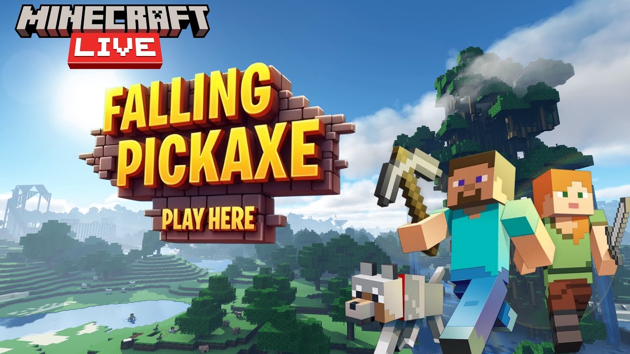 Minecrt Falling Pickaxe Live Gameplay - YouTube