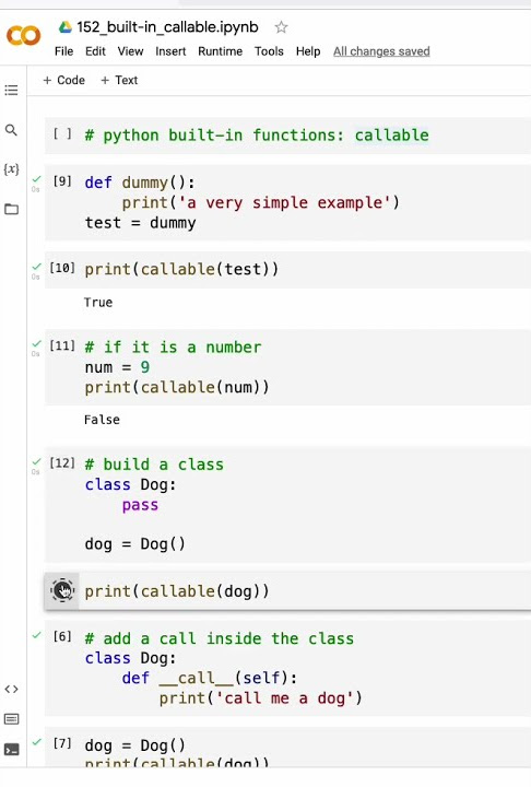 Python Built In Functions Callable Youtube