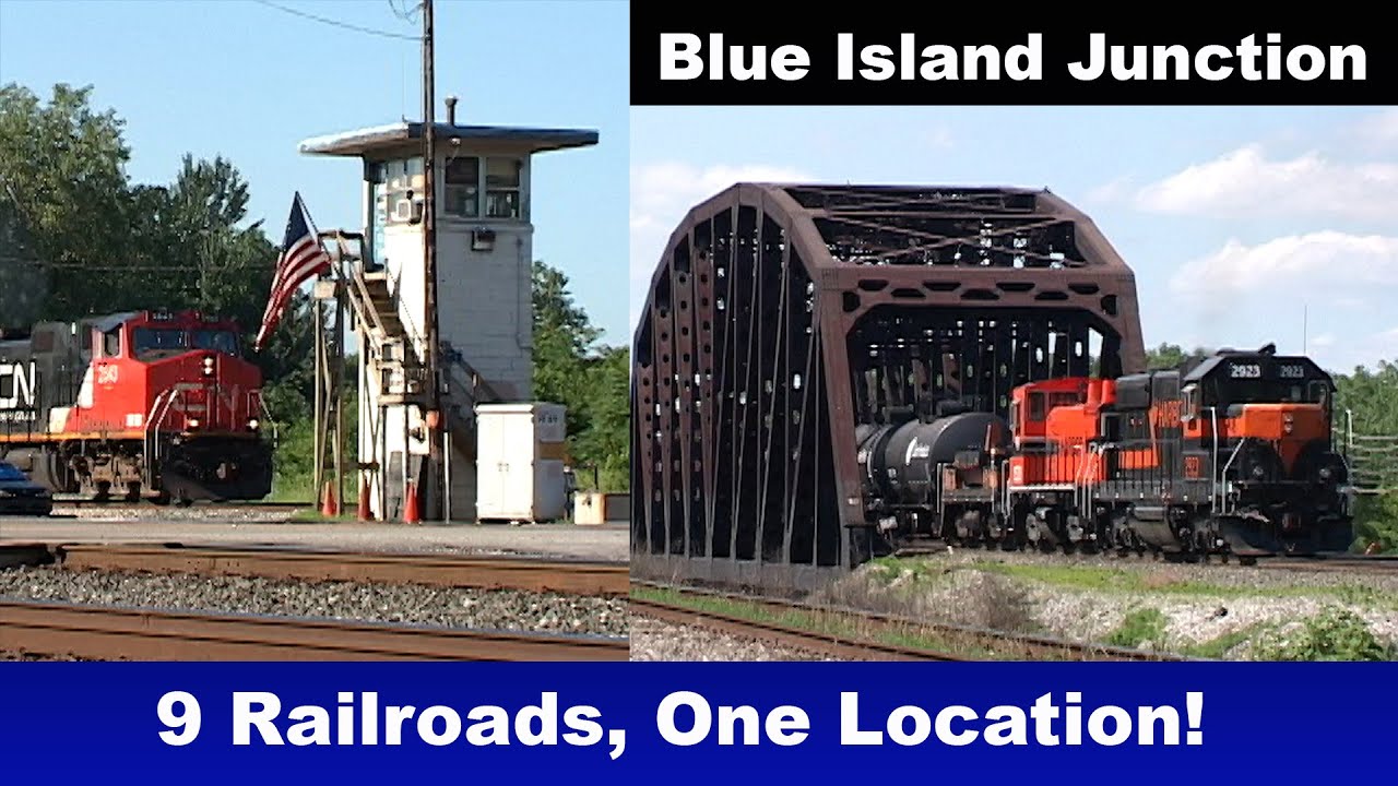 Blue Island Junction, 9 Railroads in One Location! (2003-2007 - YouTube