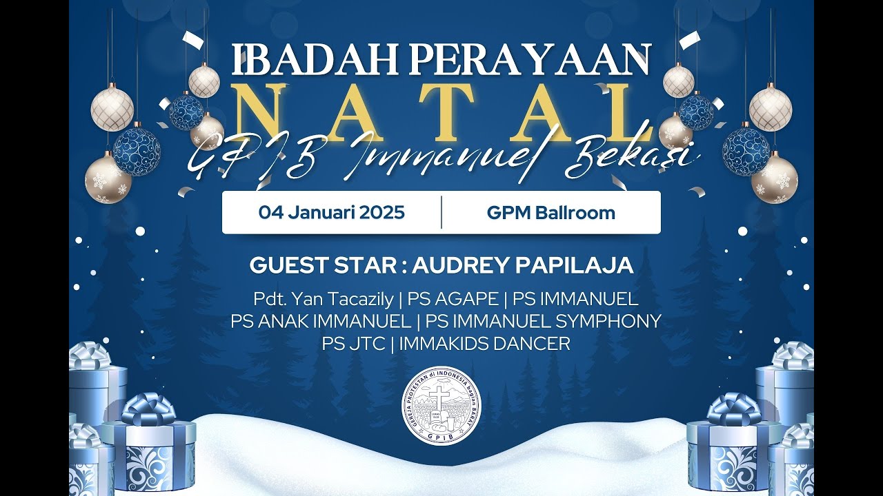 Perayaan Natal GPIB Jemaat Immanuel Bekasi 2025 | GPM Ballroom - YouTube