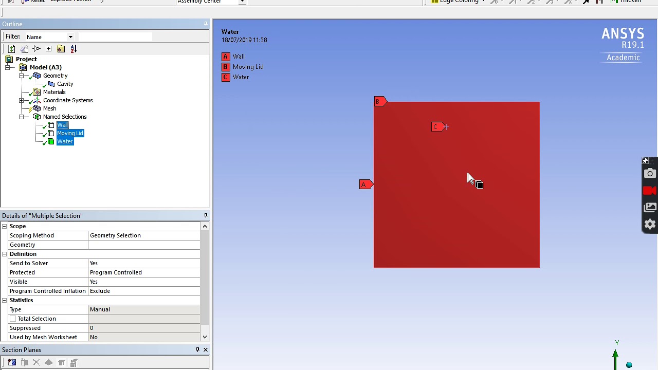 Step 2 Ansys Moving Lid Cavity Youtube