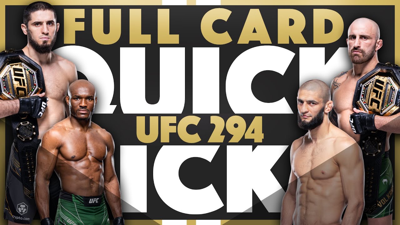 UFC 294 QUICK PICKS | FULL CARD PREDICTIONS | Islam vs Volkanovski ...