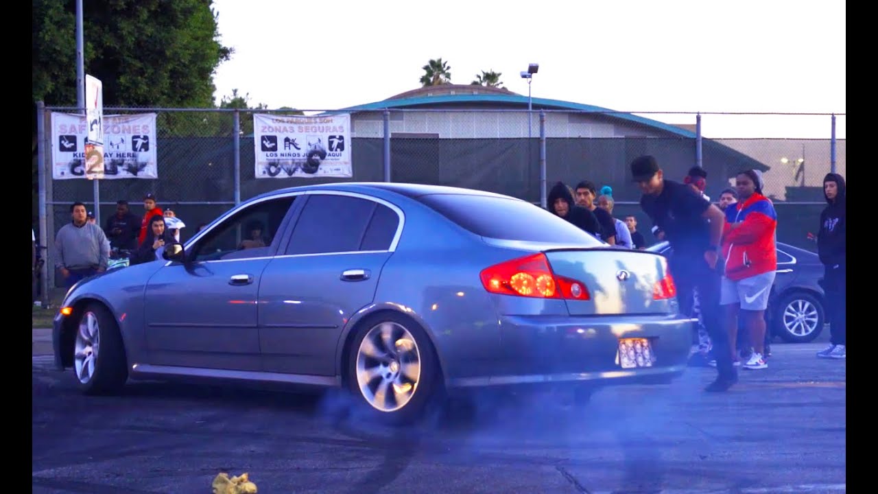 CRAZY STREET TAKEOVER SCENE IN COMPTON!!! #streetracing #infinity # ...