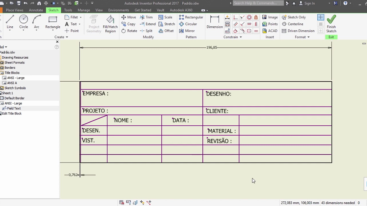 Como criar um arquivo IDW padrão no Inventor ? [ oficina dos projetos ...