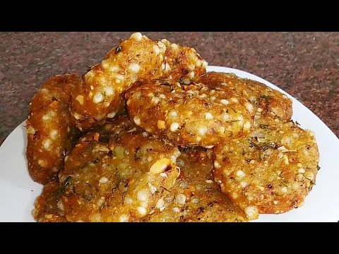 Crispy Sabudana Vada Recipe | Sago And Potato Tikki | Light Fluffy And ...