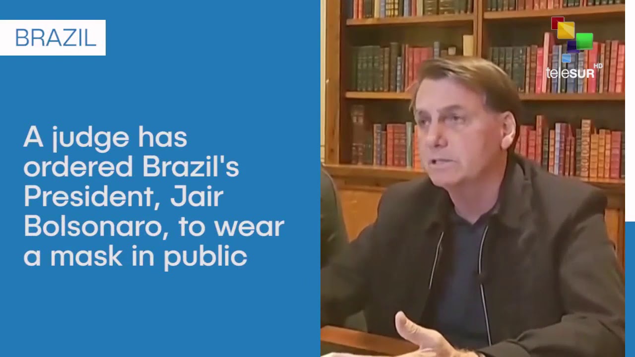 Bolsonaro Ordered To Wear Mask By Court - YouTube