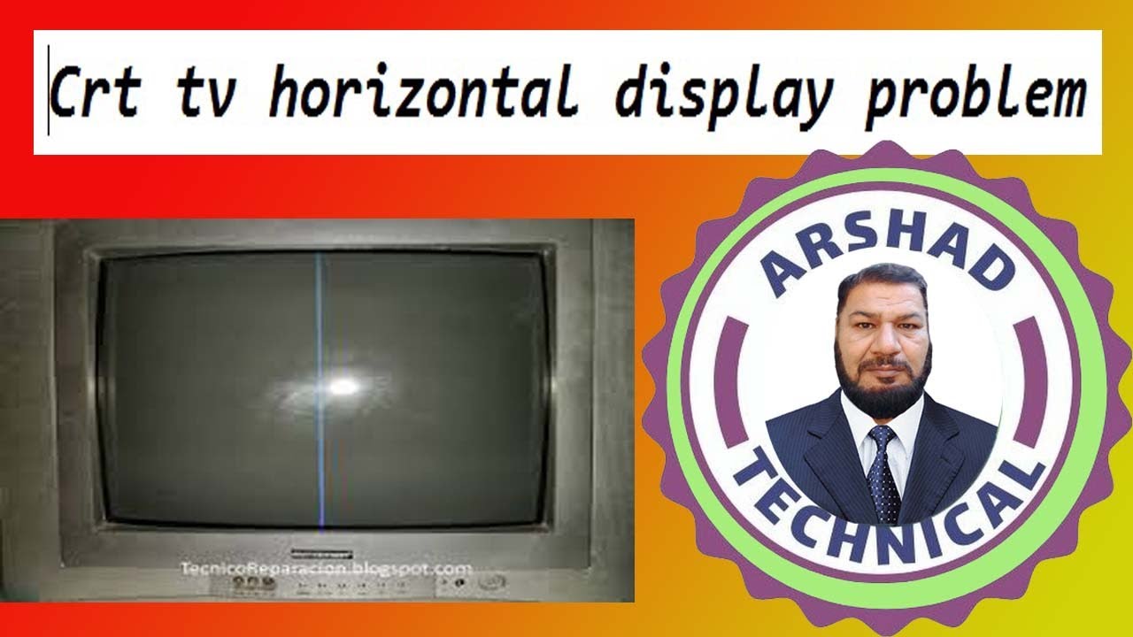 Horizontal line in crt tv Arshad Technical - YouTube
