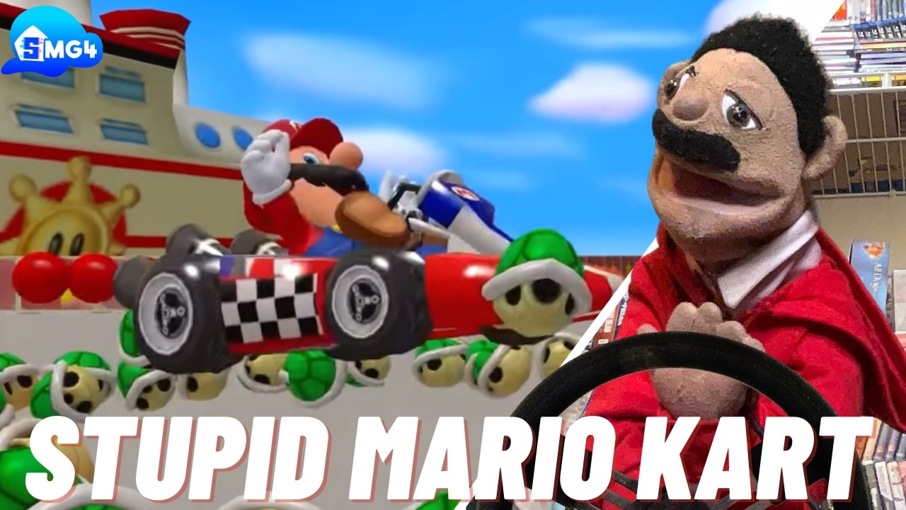 SMG4 REMASTERED64: Stupid Mario Kart Reaction (Puppet Reaction) - YouTube