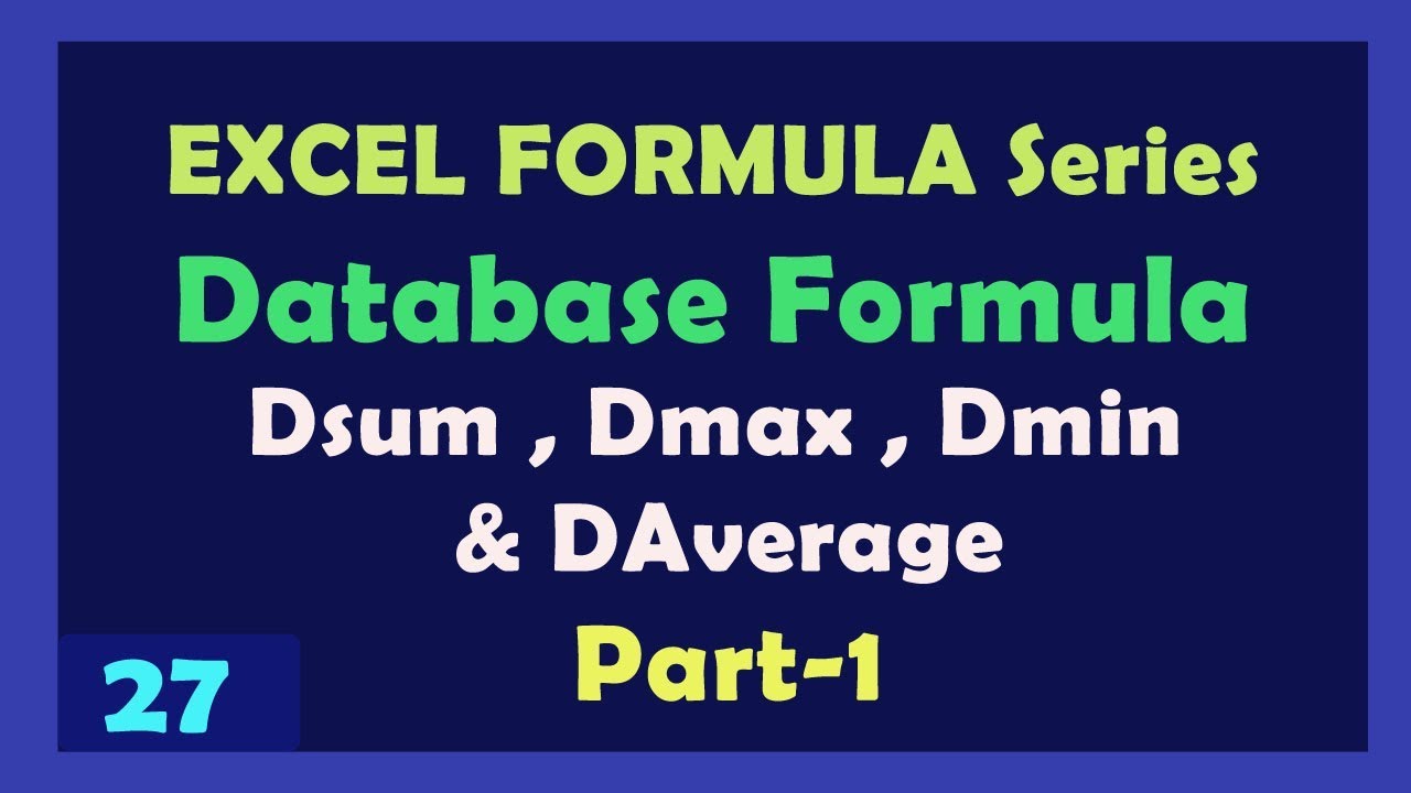 Database Formula In Excel Formula Exercise 1 Excel Formula PDF Database Formula In Excel Formula Exercise 1 Excel Formula PDF