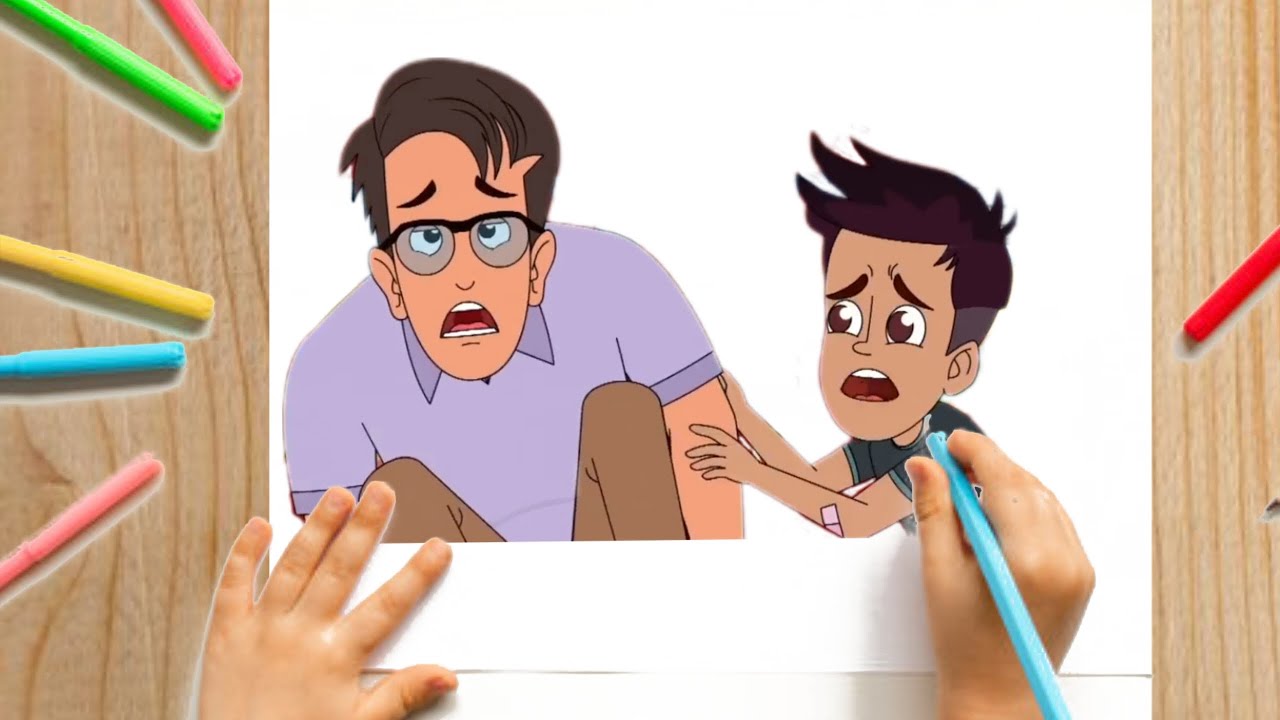 How to draw chikoo papa easy step by step / chikoo Aur Bunty easy ...