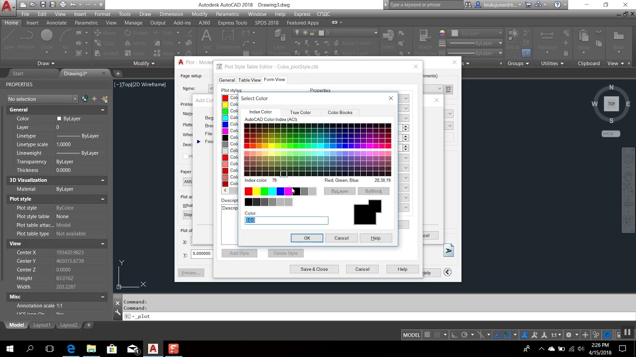 Cara membuat Plotstyle di Autocad - YouTube