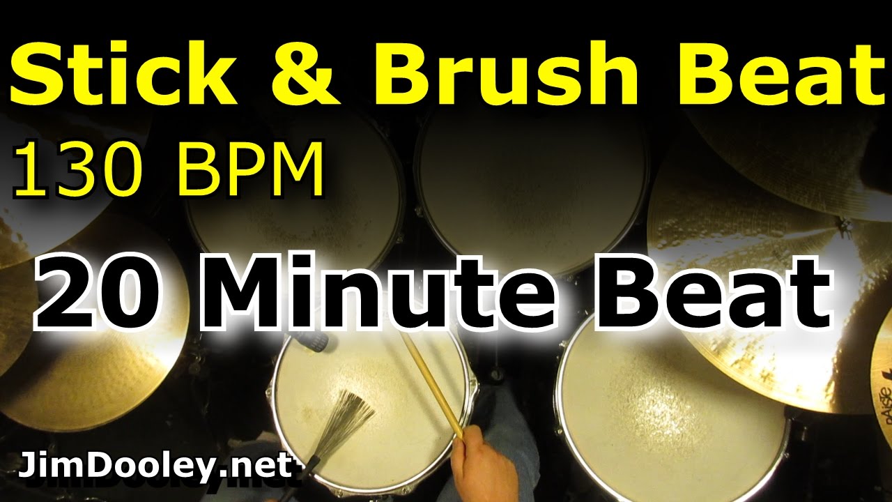 Backing track - Stick and Brush Beat 130 BPM - YouTube