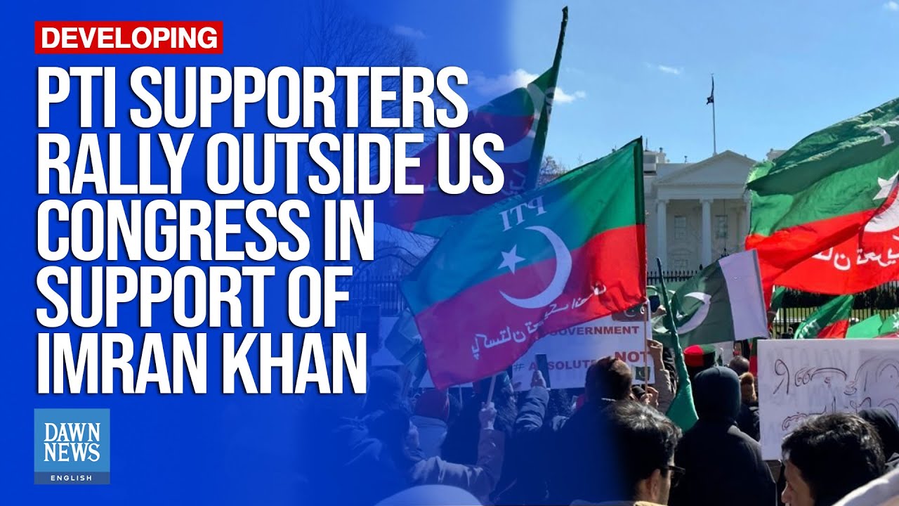 PTI Supporters Rally Outside US Congress In Support Of Imran Khan ...