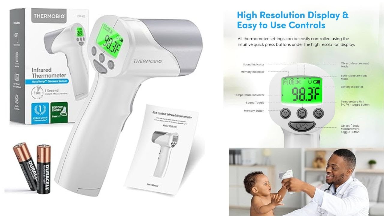 Medical Grade FSA HSA Approved Heavy Duty Touchless Infrared Forehead ...