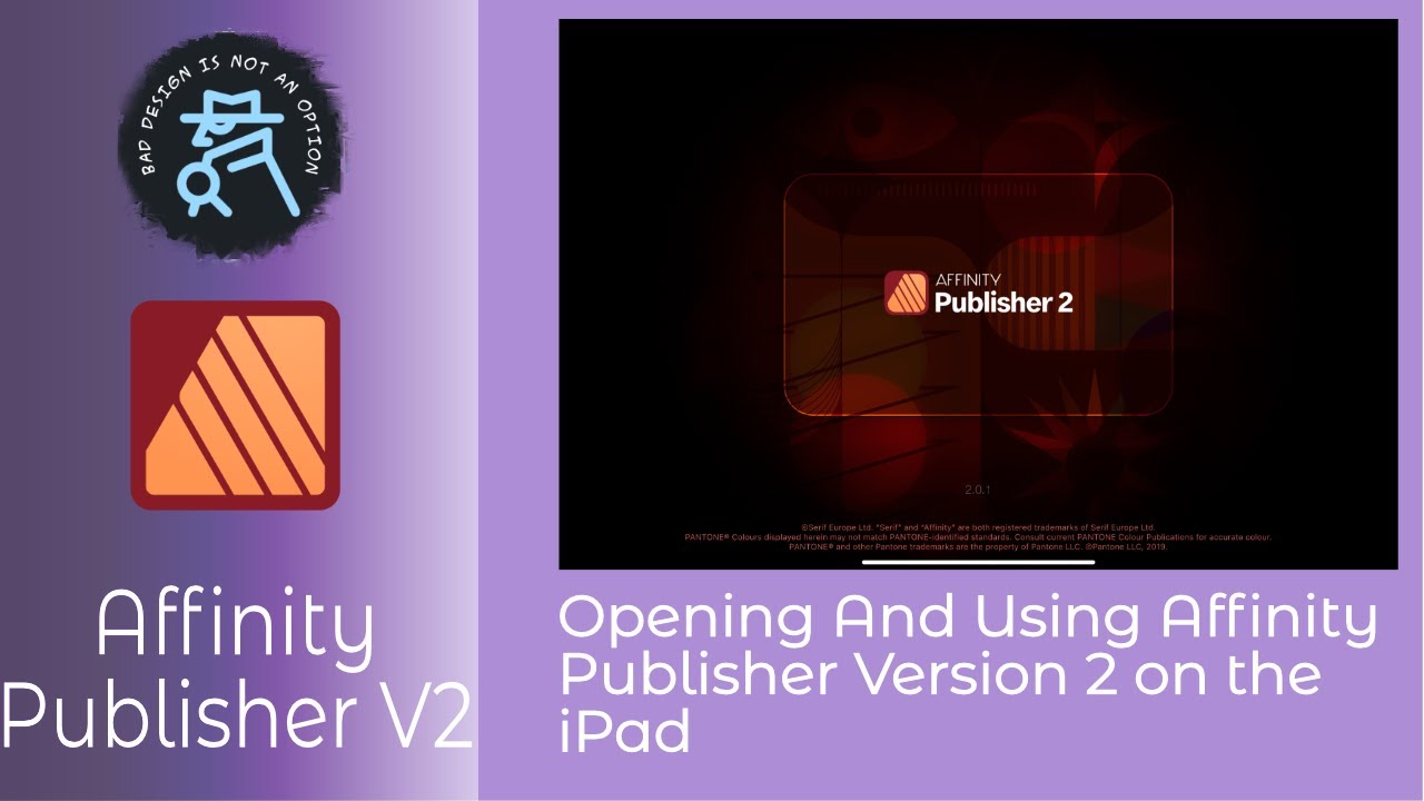 Opening And Using Affinity Publisher Version 2 On The iPad an Introduction - YouTube
