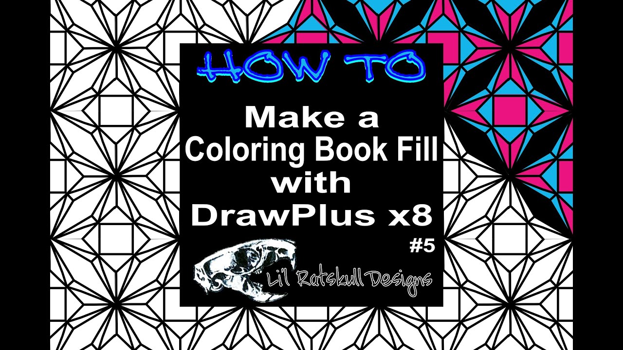 DrawPlus Tutorial Video - How To Make a Coloring Book Page #5 / Step by ...
