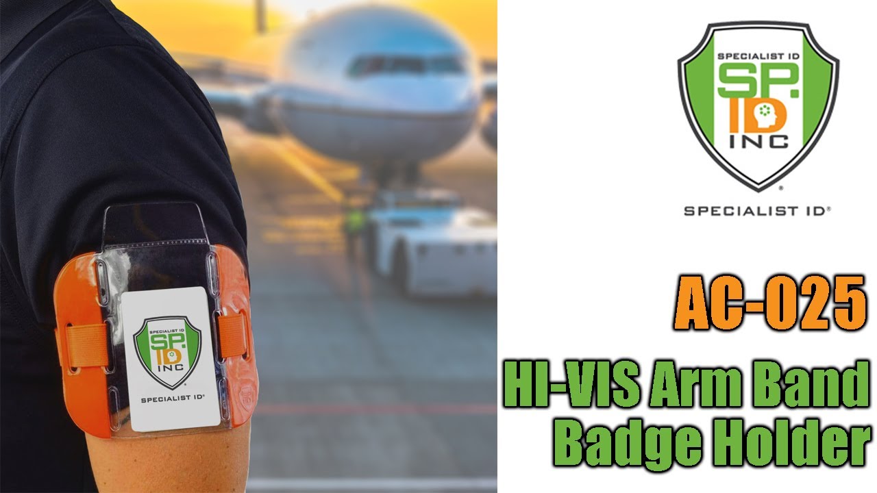 Hi Vis Armband Badge Holder with Adjustable Strap - Vertical Display by ...