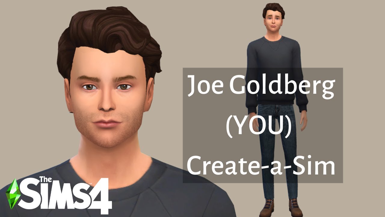 Joe Goldberg (Penn Badgley) - YOU - Sims 4 - CAS (+ CC Links) - YouTube