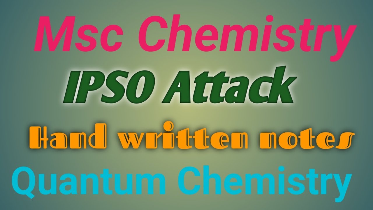 IPSO Attack | Aromatic Electrophilic Substituition💯💯 | MSC 2nd sem ...